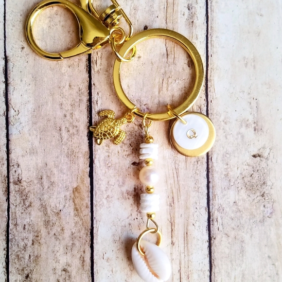 Accessories | Letter Q Gold Turtle Keychain | Poshmark